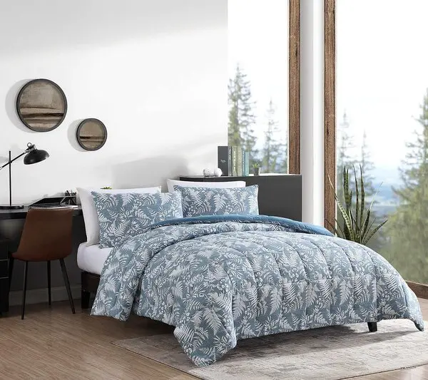 Eddie Bauer Fern Garden Blue Full/queen Comforter Set