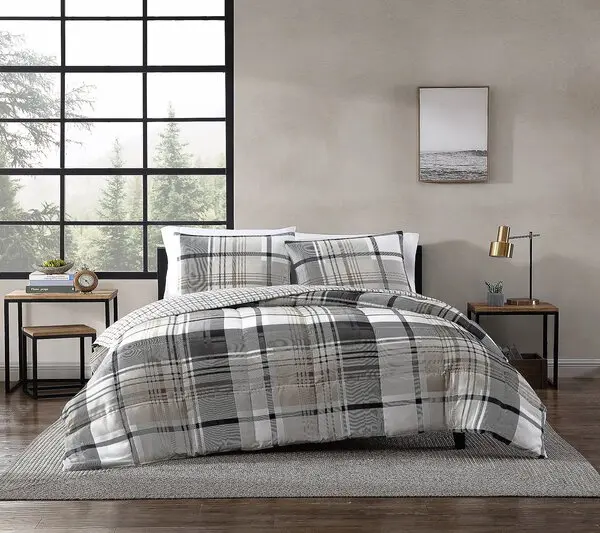 Eddie Bauer Normandy Plaid Beige King Comforter Set - One-color