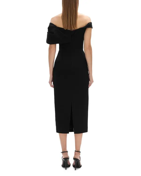Rachel Gilbert Mattie Off-the-shoulder Dress - Black