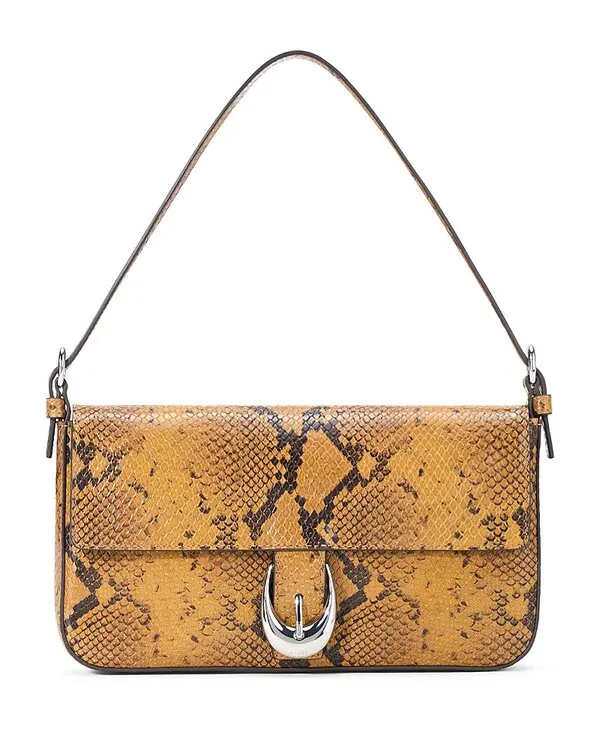 Staud Harlow Croc-embossed Bag - Snake