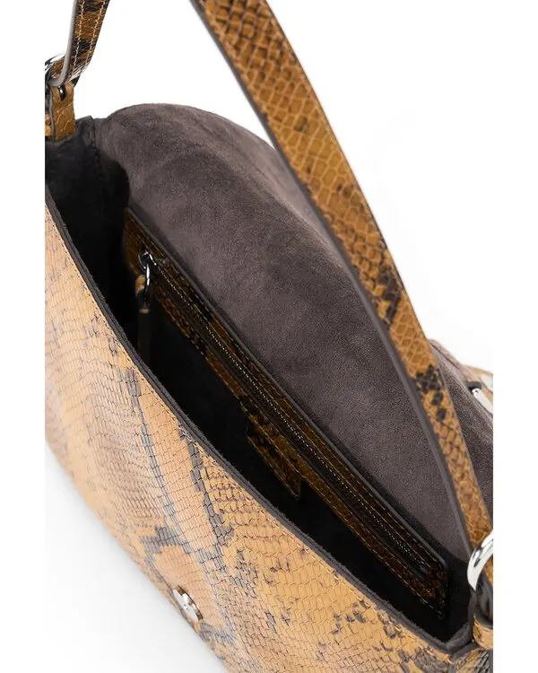 Staud Harlow Croc-embossed Bag - Snake
