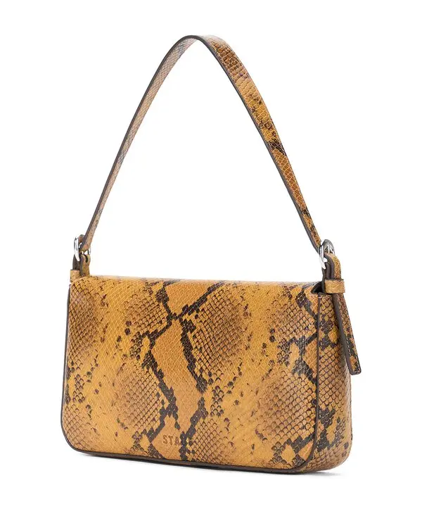 Staud Harlow Croc-embossed Bag - Snake