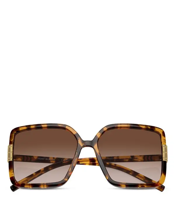 Tory Burch Eleanor Square Sunglasses - Tortoise/brown Gradient
