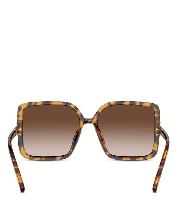 Tory Burch Eleanor Square Sunglasses - Tortoise/brown Gradient