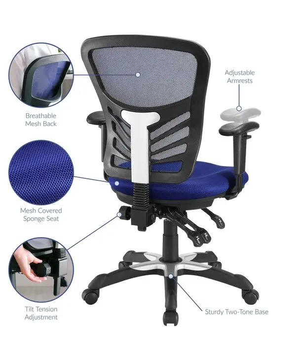 MODWAY Articulate Mesh Office Chair - Blue