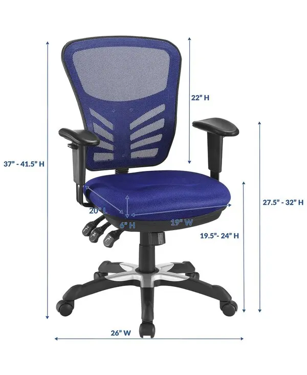 MODWAY Articulate Mesh Office Chair - Blue