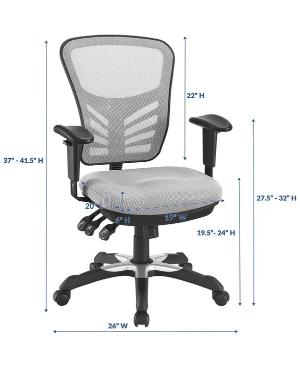 MODWAY Articulate Mesh Office Chair - Gray