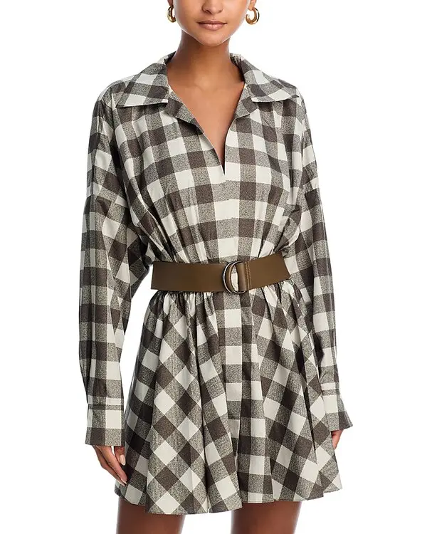 open lace back dress R13 // Plaid Oversized Boxy Shirt Dress – VSP Consignment main image 0
