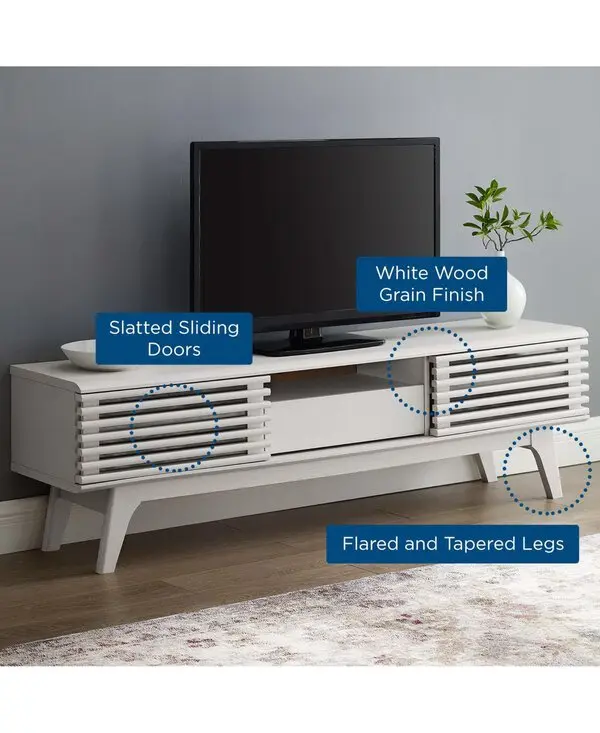 MODWAY Render 59 Tv Stand - White