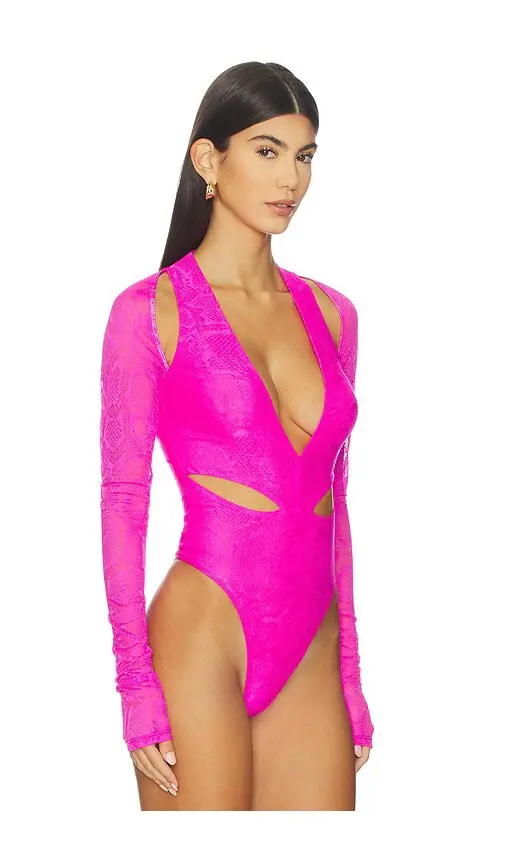 Lapointe Snake Lace Bodysuit