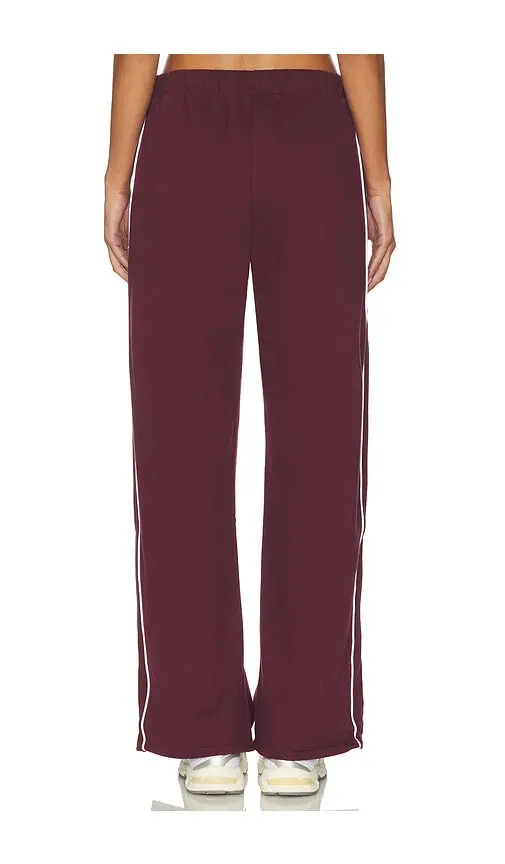 Beyond Yoga Luxe Fleece Piper Wide Leg Pant Dark Cherry