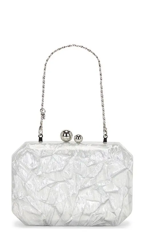 OLGA BERG Mateo Metallic Clutch