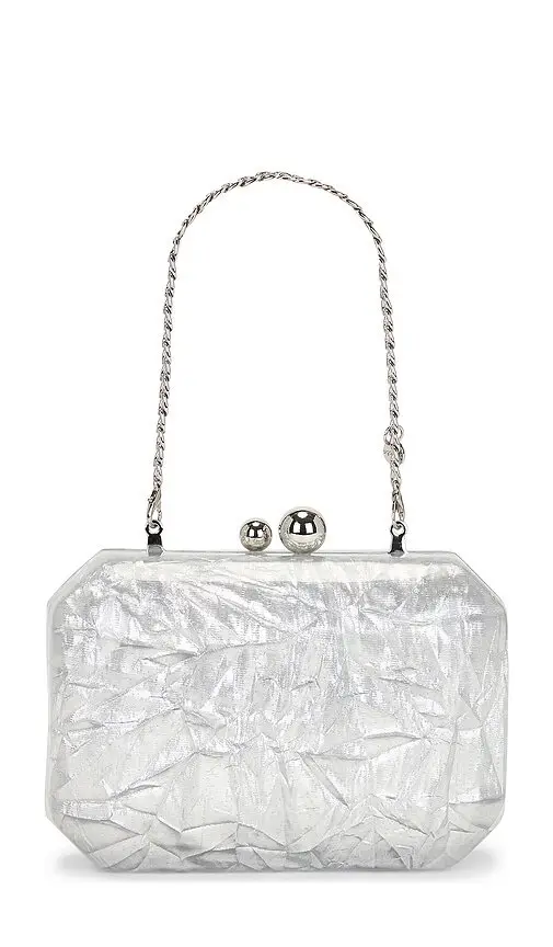 OLGA BERG Mateo Metallic Clutch