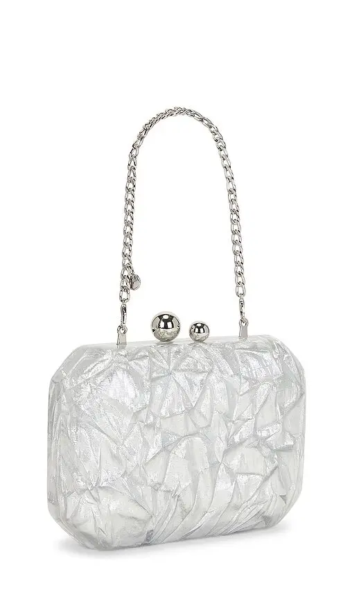 OLGA BERG Mateo Metallic Clutch