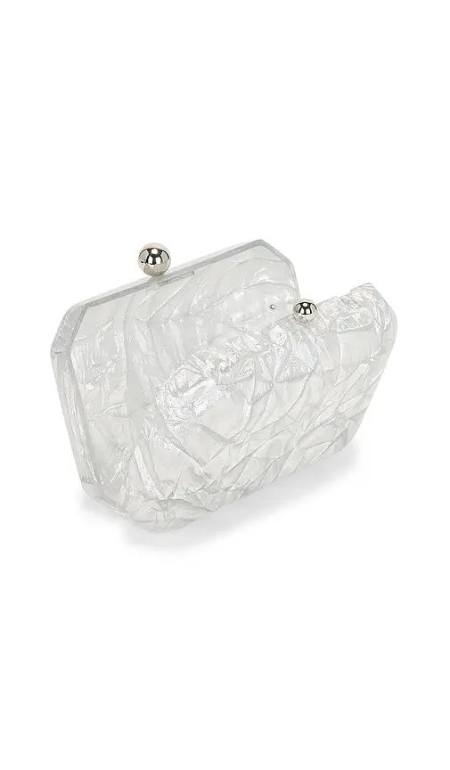 OLGA BERG Mateo Metallic Clutch