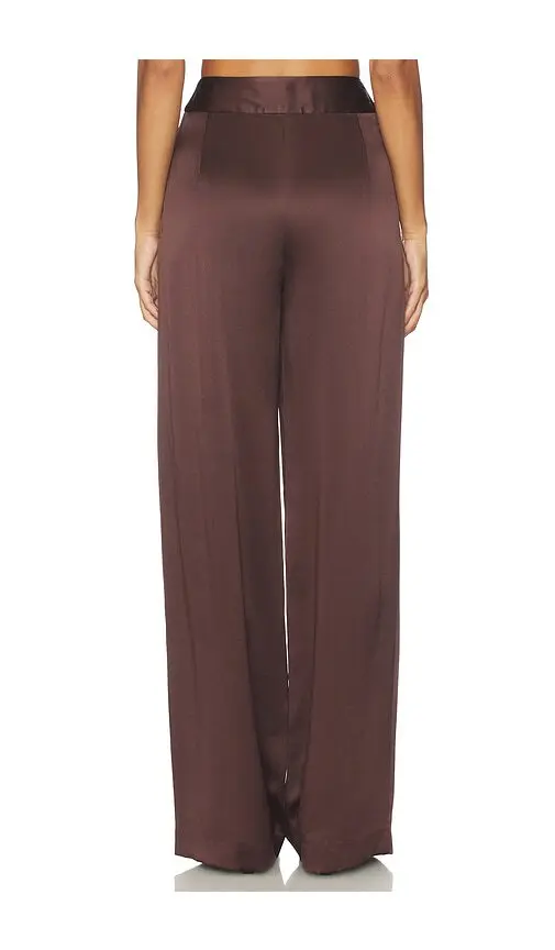 THE SEI Relaxed Satin Trouser - Cocoa