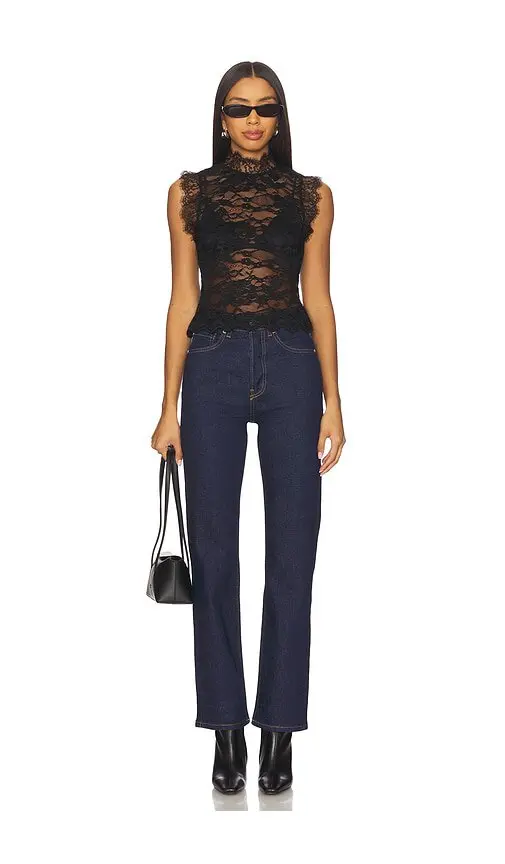 Superdown Laura Lace Top - Black | Editorialist