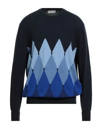 BALLANTYNE OF PEEBLES Geometric Cashmere Sweater - Navy