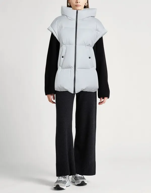 Herno Sleeveless Hooded Puffer Vest - Grey