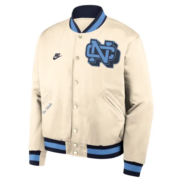 Nike North Carolina Legacy College Full-snap Bomber Jacket - Brown