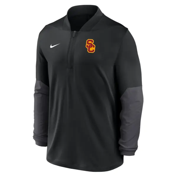 Nike Usc Dri-fit College Half-zip Top - Black