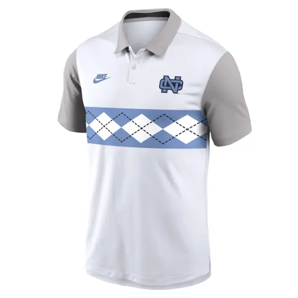 Nike North Carolina Athletic Prep Vapor Legacy Logo Dri-fit College Polo - White