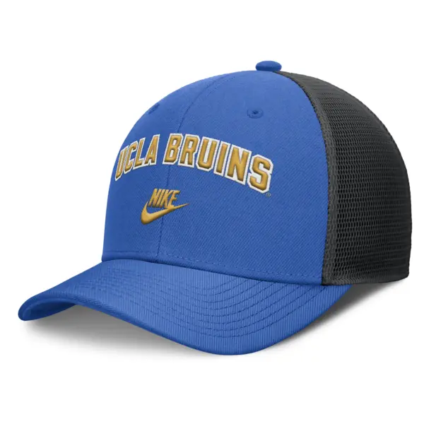 Nike Ucla Legacy Arch Rise Dri-fit College Trucker Adjustable Hat - Blue