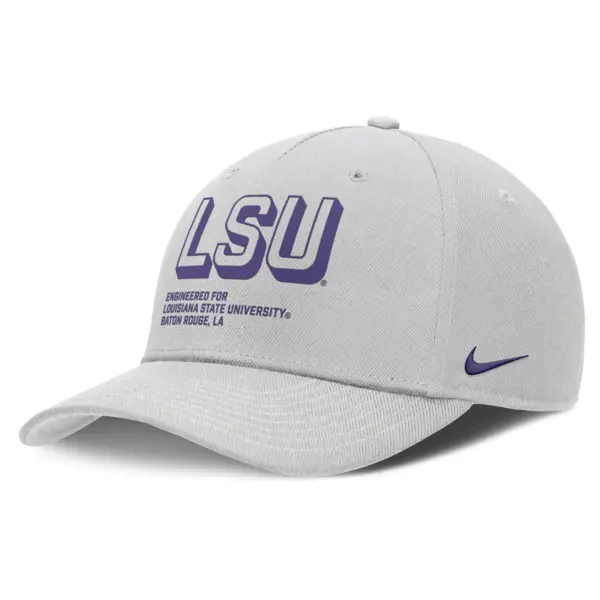 Nike Lsu On-field Primetime Rise College Adjustable Hat - Grey