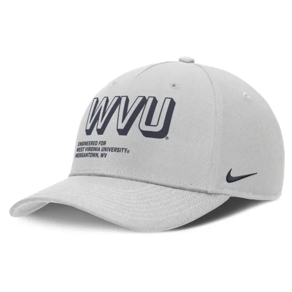 Nike West Virginia On-field Primetime Rise College Adjustable Hat - Grey