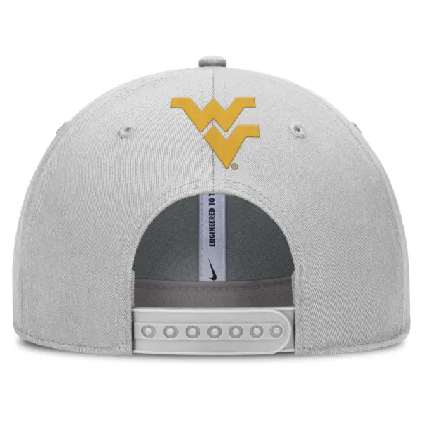 Nike West Virginia On-field Primetime Rise College Adjustable Hat - Grey