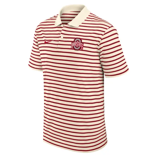 Nike Ohio State Striped Dri-fit College Polo - Brown