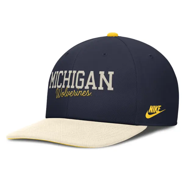 Nike Michigan Legacy Script Dri-fit College Adjustable Cap - Yellow