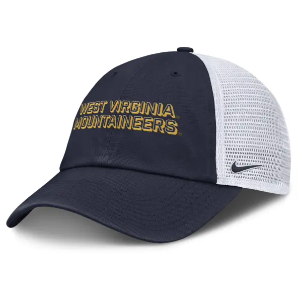 Nike West Virginia On-field Club Gameday Trucker Adjustable Hat - Blue