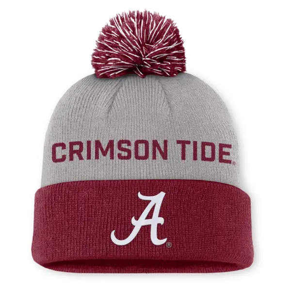 Nike Alabama Primetime Peak College Cuffed Pom Beanie - Grey