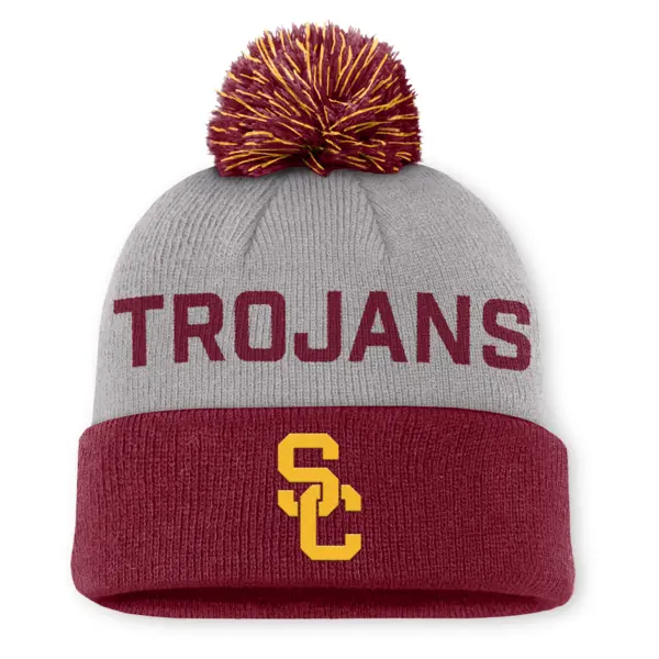 Nike Usc Primetime Peak College Cuffed Pom Beanie - Grey