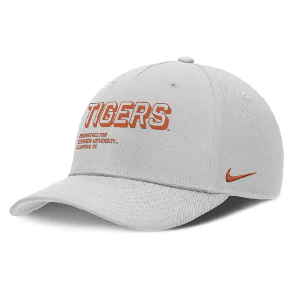 Nike Clemson Primetime Rise College Adjustable Hat - Grey