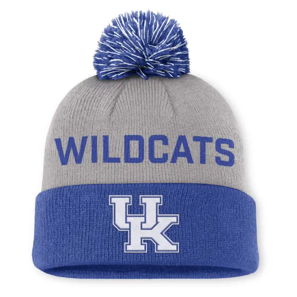Nike Kentucky Primetime Peak College Cuffed Pom Beanie - Grey