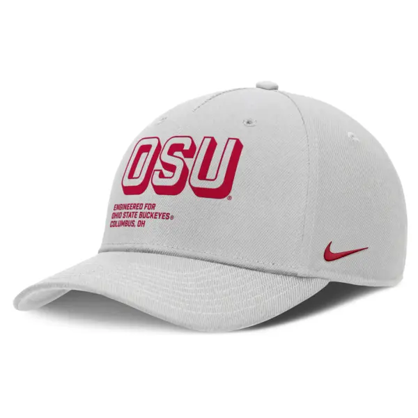 Nike Ohio State On-field Primetime Rise College Adjustable Hat - Grey
