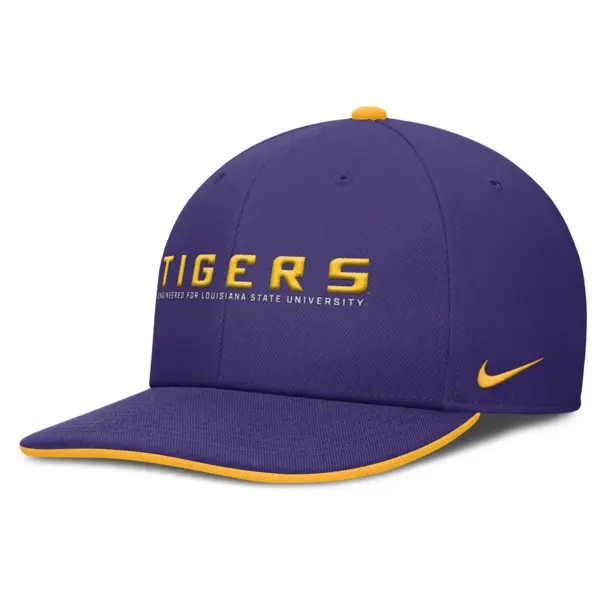 Nike Lsu On-field Club Dri-fit Adjustable Cap - Purple