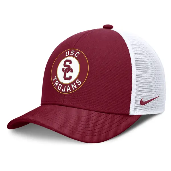 Nike Usc Primetime Rise Dri-fit College Trucker Adjustable Hat - Red