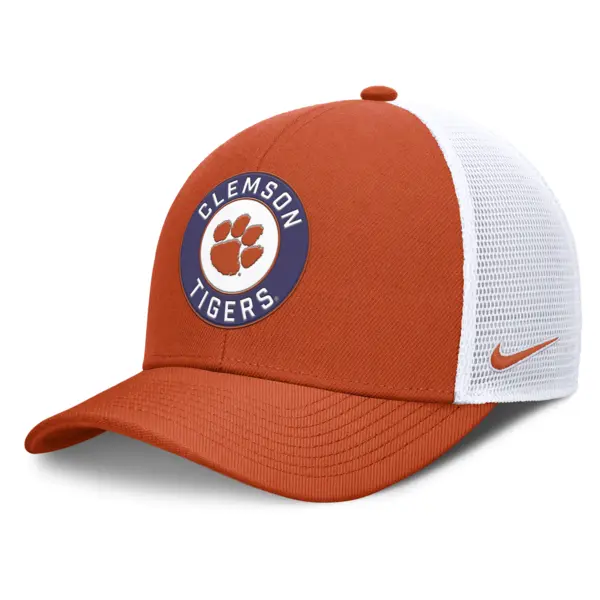 Nike Clemson Primetime Rise Dri-fit College Trucker Adjustable Hat - Orange