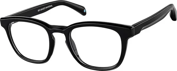 Zenni Square Bio-based Eyeglasses Full Rim Frame - Black