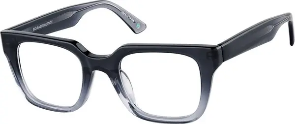 Zenni Square Bio-based Eyeglasses Full Rim Frame - Gray