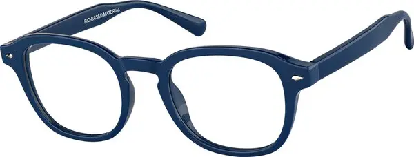 Zenni Square Bio-based Eyeglasses Full Rim Frame - Navy