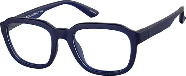 Zenni Square Bio-based Eyeglasses Full Rim Frame - Navy