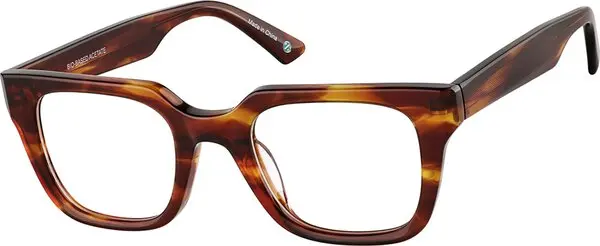 Zenni Square Bio-based Eyeglasses Full Rim Frame - Tortoiseshell