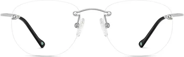 Zenni Rectangle Rimless Eyeglasses With Titanium Frame - Silver