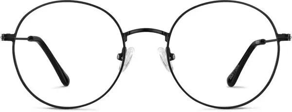 Zenni Round Full Rim Frame With Snap-on Sunlens - Black