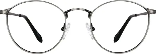 Zenni Round Glasses With Snap-on Sunlens - Gray
