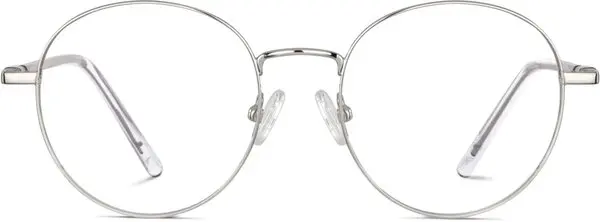 Zenni Round Glasses With Snap-on Sunlens - Silver